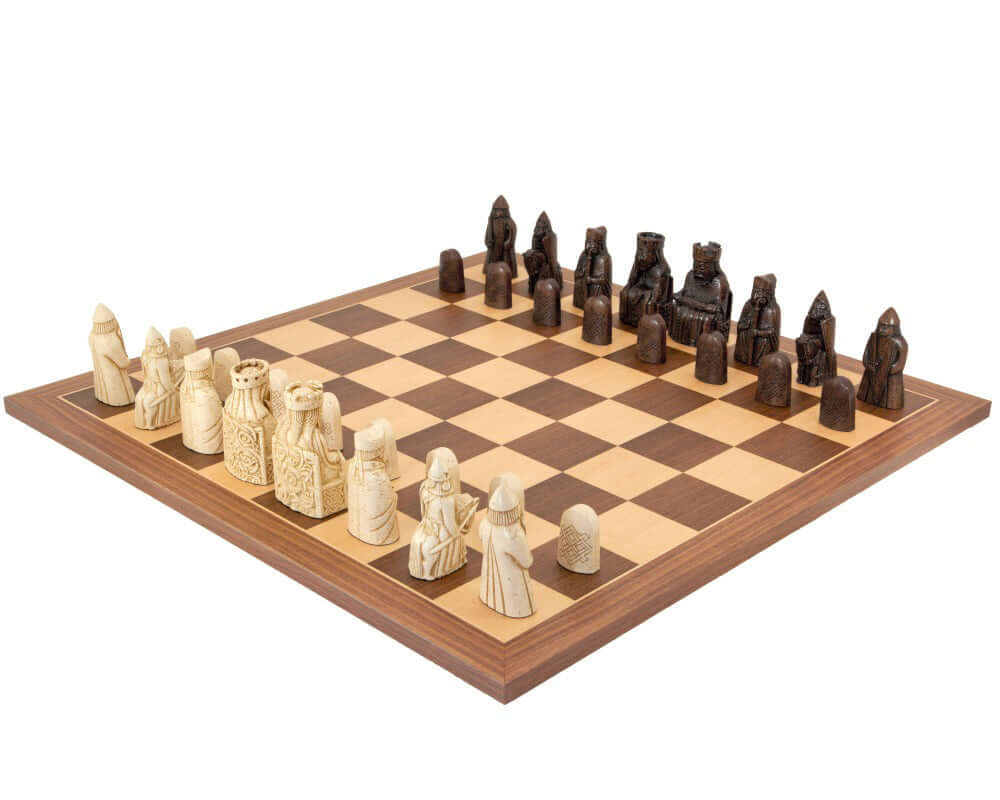 The Isle Of Lewis Walnut and Maple Chess Set – ChessSets